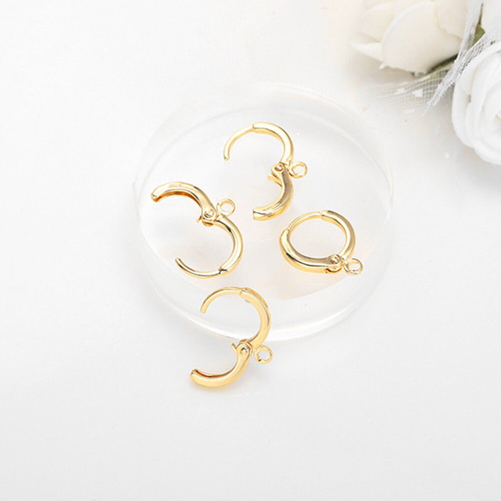 10 Pairs Leverback Earring Findings Earring Hoops Gold Plated | Etsy