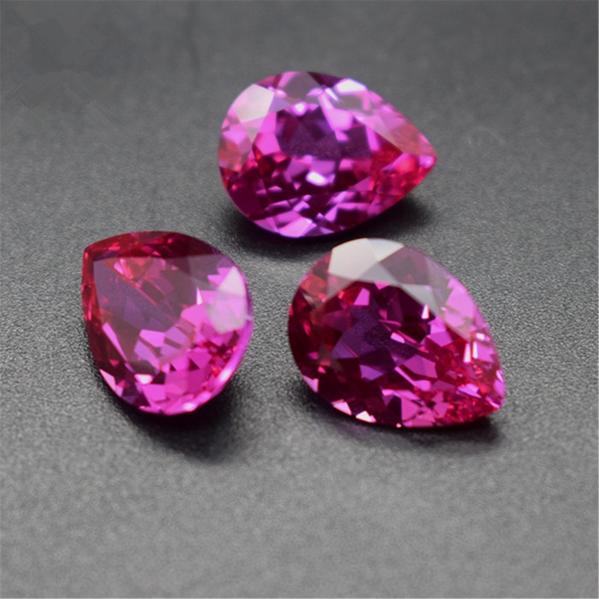 Pink Ruby Pear Shaped Faceted Gemstone Teardrop Cut Ruby Gem | Etsy