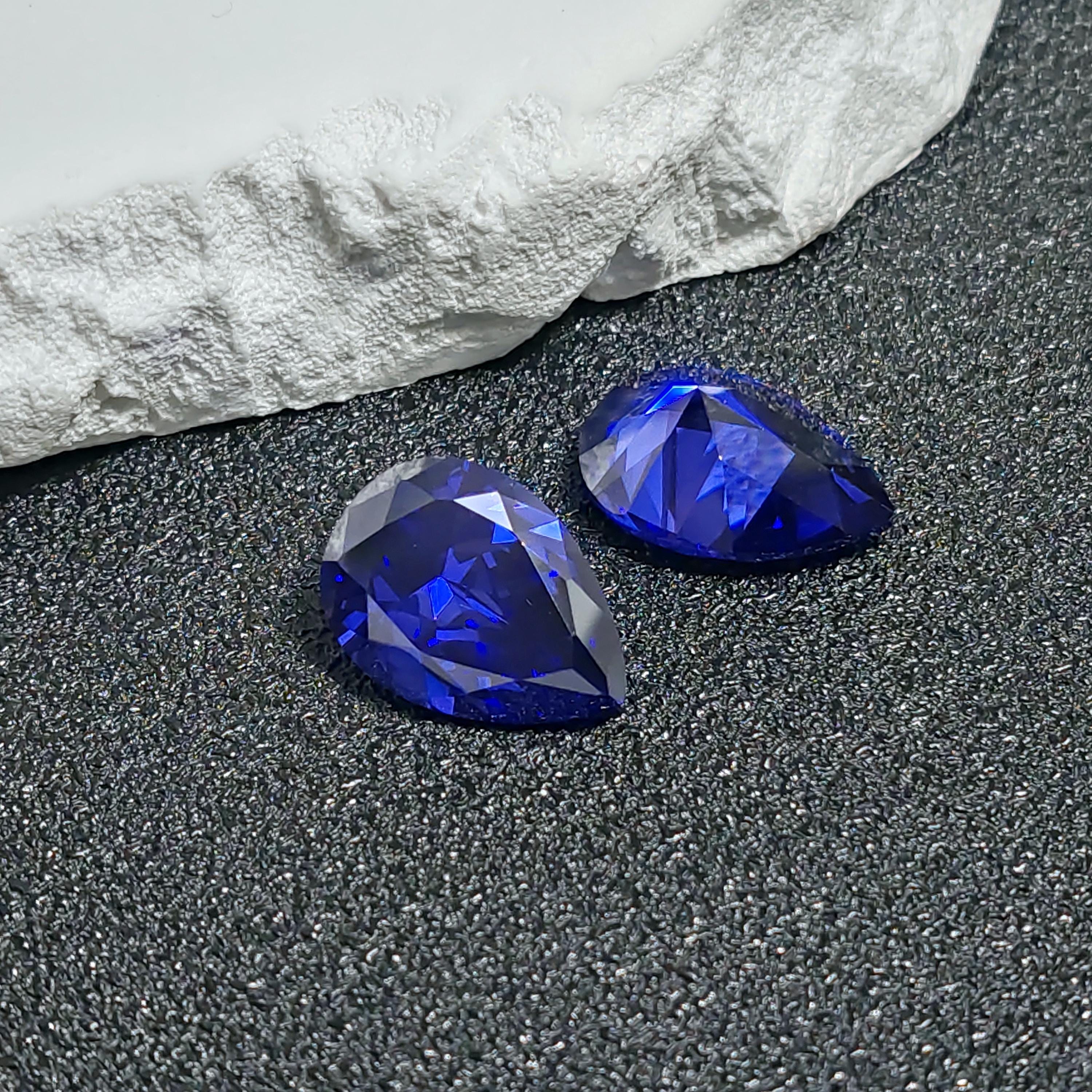 Sapphire Pear Shaped Faceted Gemstone Teardrop Cut Sapphire Gem ...