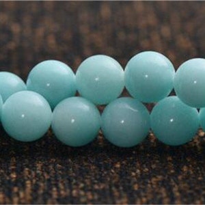 Grade A Natural Sky Blue Jade Beads Amazonite Color Jade Beads 6mm 8mm ...