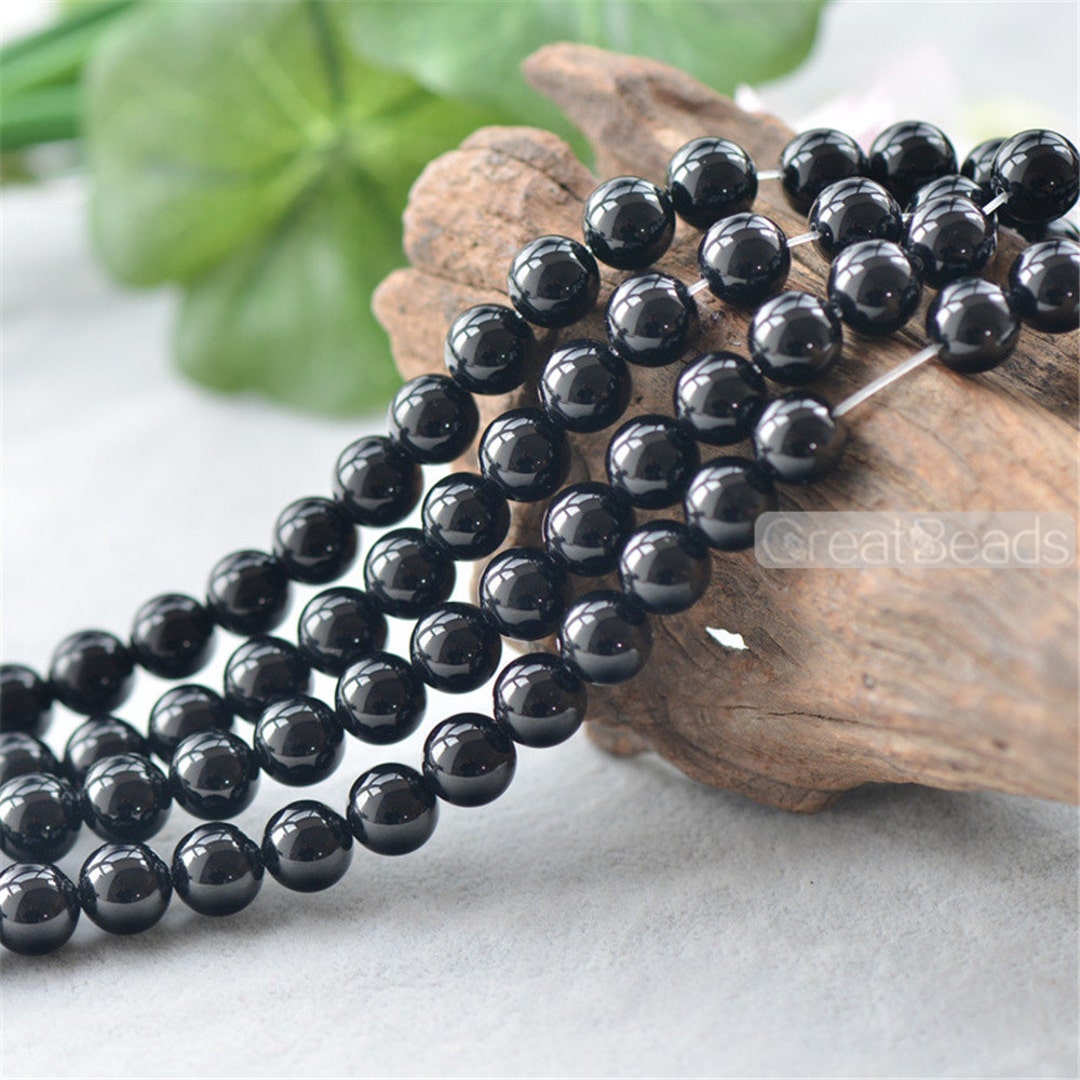 Grade A Natural Black Agate Beads 2mm-20mm Smooth Polished - Etsy