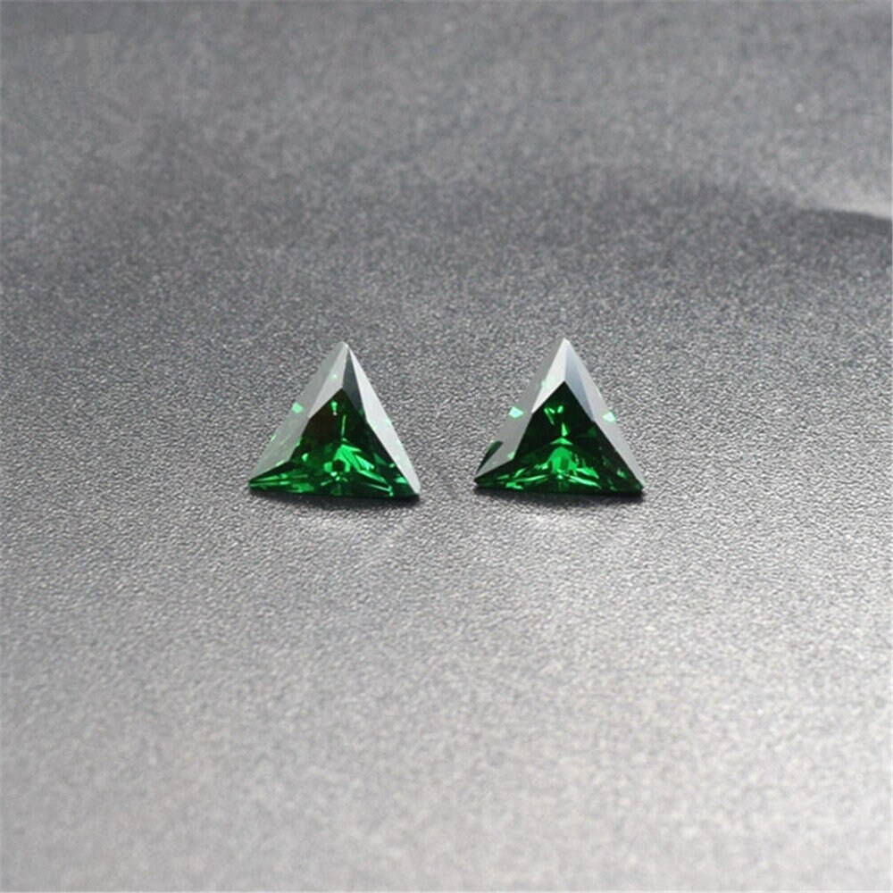 Emerald Triangle Faceted Medium Green Emerald Gem Multiple - Etsy