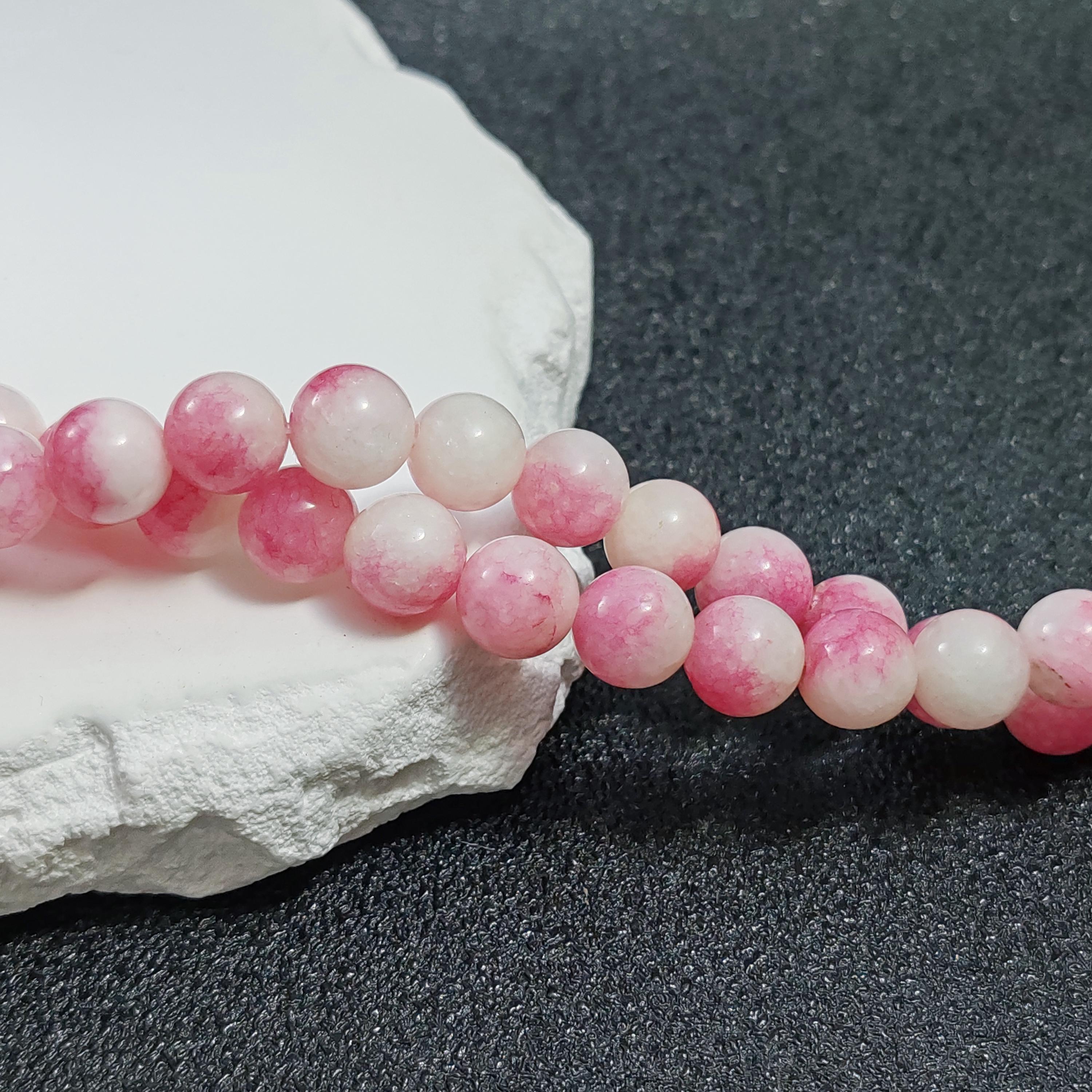 Grade A Natural Multi Tones Pink Jade Beads 6mm 8mm 10mm 12mm Smooth ...