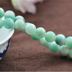 Grade A Natural Multi Tones Cyan Jade Beads 6mm 8mm 10mm 12mm Smooth ...