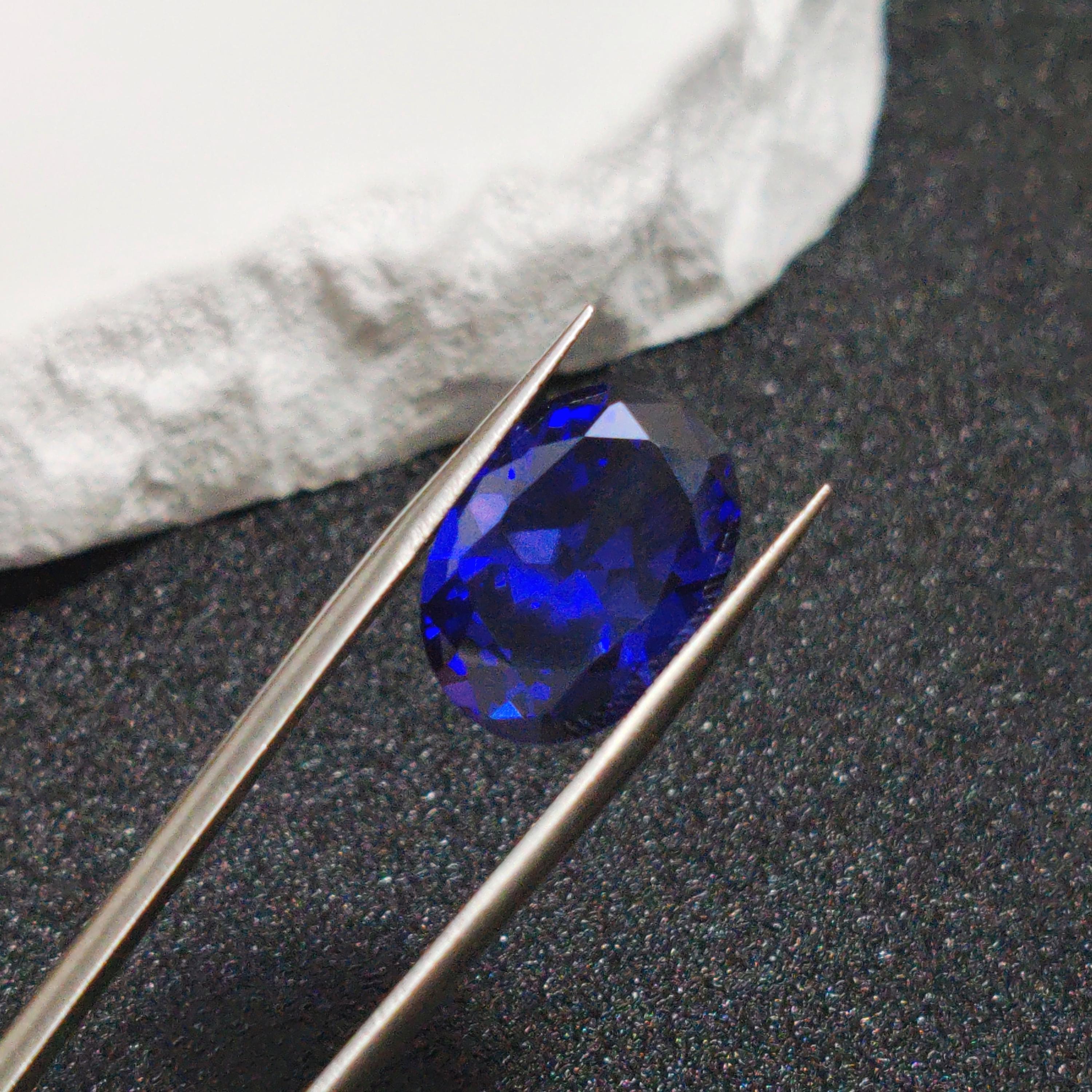 Sapphire Oval Faceted Gemstone Egg Shape Sapphire Gem Multiple Sizes to ...