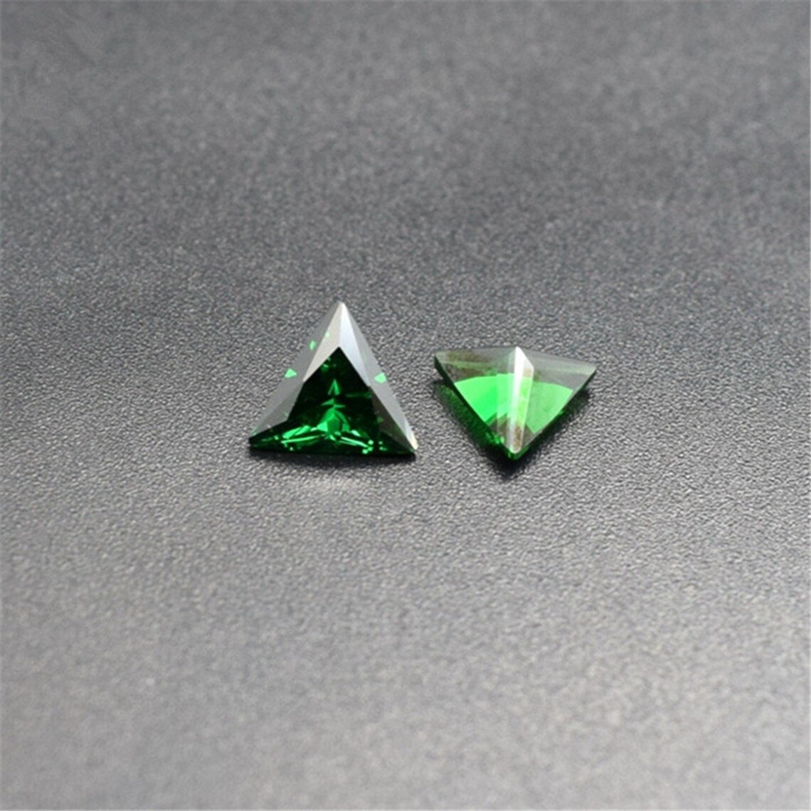 Emerald Triangle Faceted Medium Green Emerald Gem Multiple - Etsy