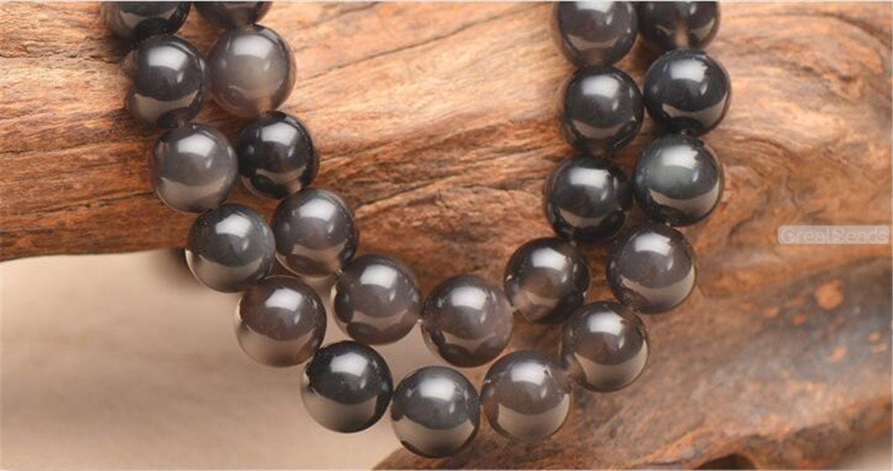 Grade A Natural Ice Obsidian Beads NOT Dyed 4mm-14mm Smooth - Etsy