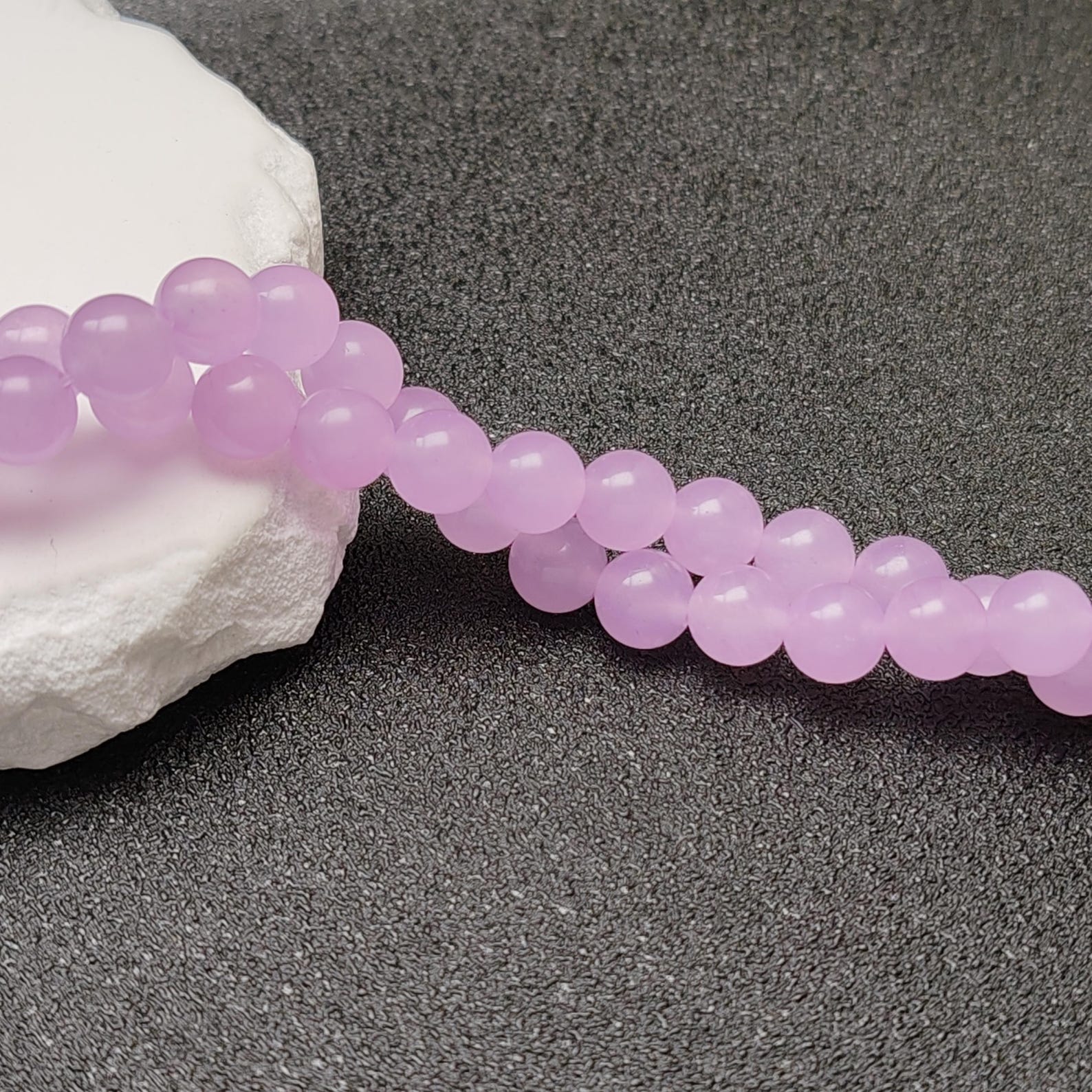 Grade A Natural Light Purple Jade Beads 4mm 6mm 8mm 10mm 12mm Smooth ...