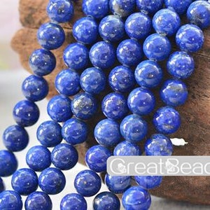 Grade AB Natural Lapis Lazuli Beads NOT Dyed 2mm-12mm Smooth Polished ...