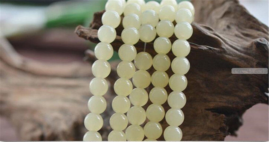 Grade A Natural Cream Color Jade Beads 6mm 8mm 10mm 12mm - Etsy