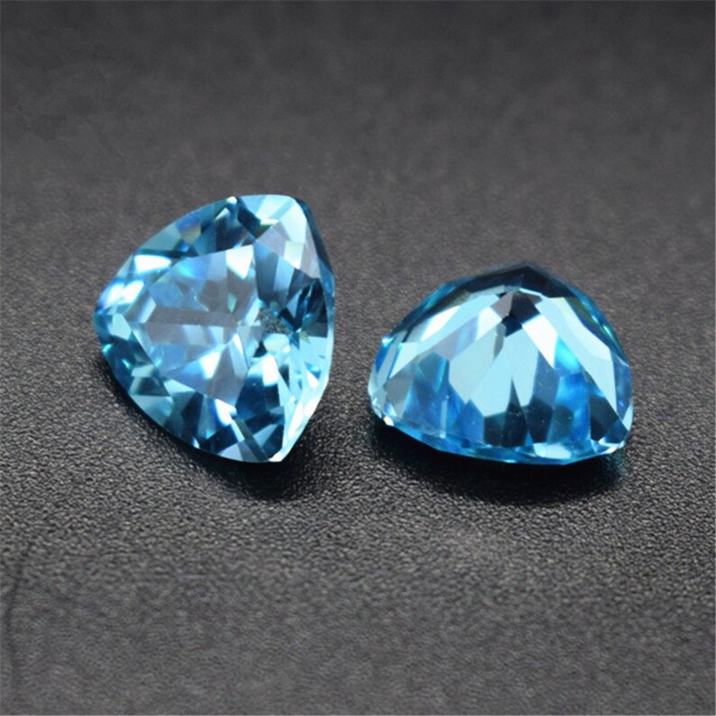 Aquamarine Gemstone Trilliant Cut Aquamarine Gem Trillion - Etsy