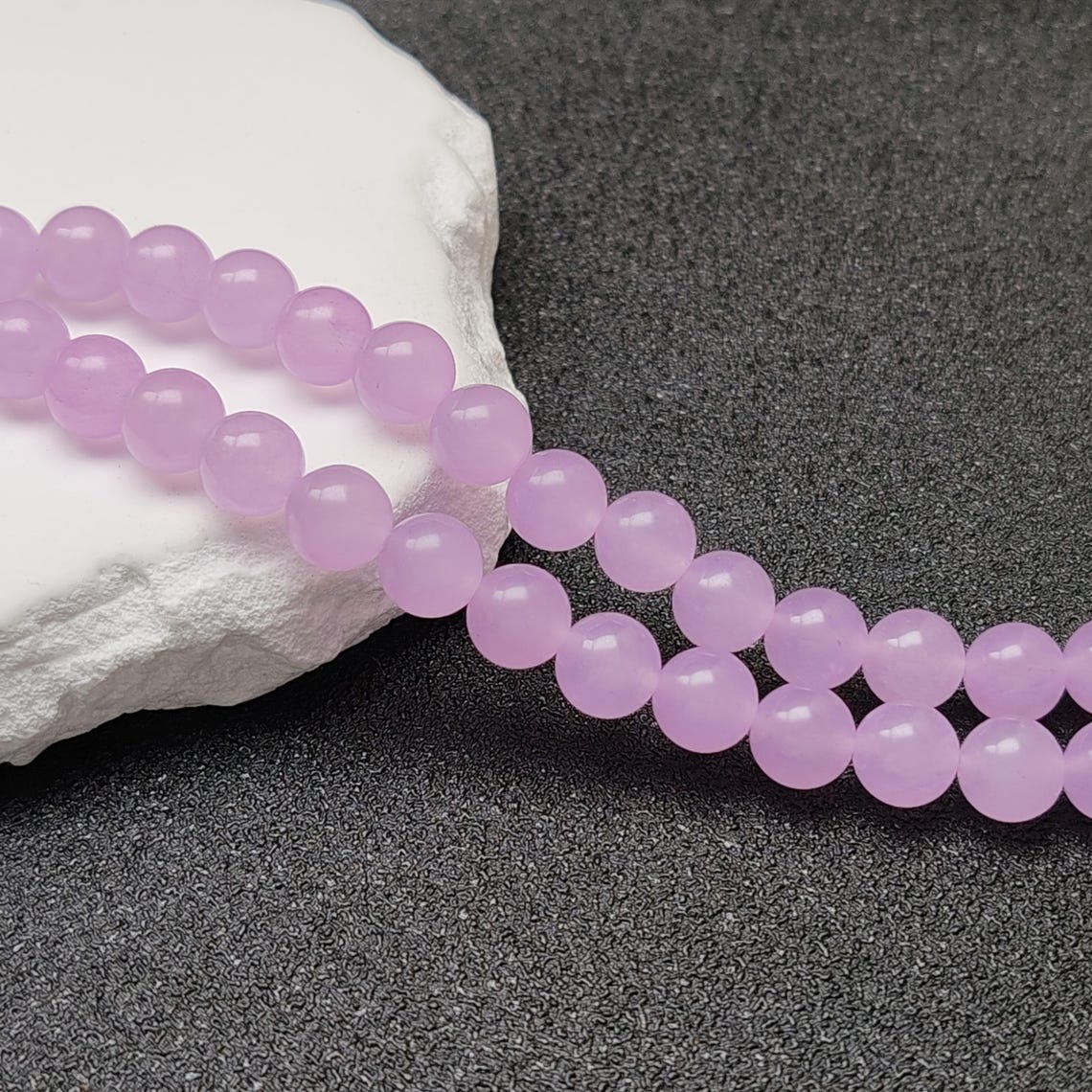 Grade A Natural Light Purple Jade Beads 4mm 6mm 8mm 10mm 12mm Smooth ...