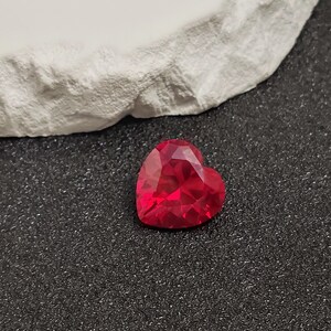 Ruby Heart Shape Faceted Gemstone Heart Shaped Cut Blood-red Ruby Gem ...