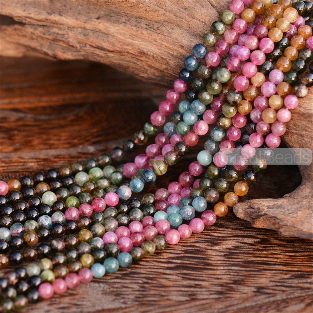 Grade A Natural Tourmaline Beads Multicolor Tourmaline Beads | Etsy