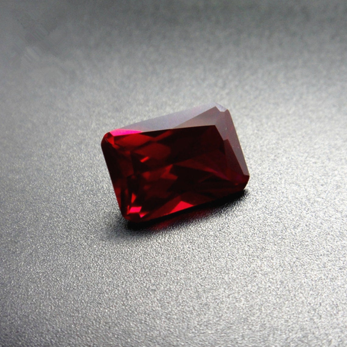 Ruby Rectangle Faceted Gemstone Radiant Cut Ruby Gem 6 Sizes - Etsy