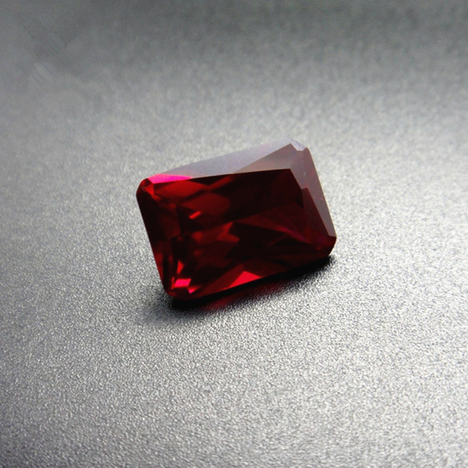 Ruby Rectangle Faceted Gemstone Radiant Cut Ruby Gem 6 Sizes - Etsy