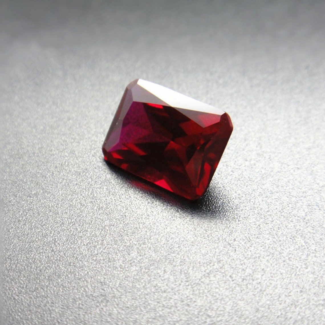 Ruby Rectangle Faceted Gemstone Radiant Cut Ruby Gem 6 Sizes - Etsy