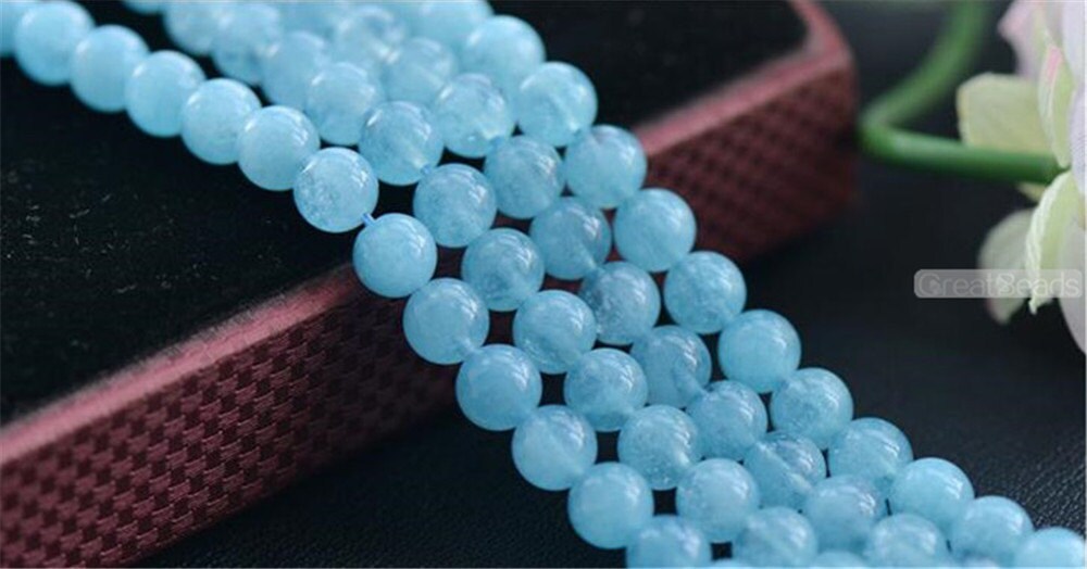 Enhanced Natural Aquamarine Beads 6mm 8mm 10mm 12mm 14mm 16mm | Etsy