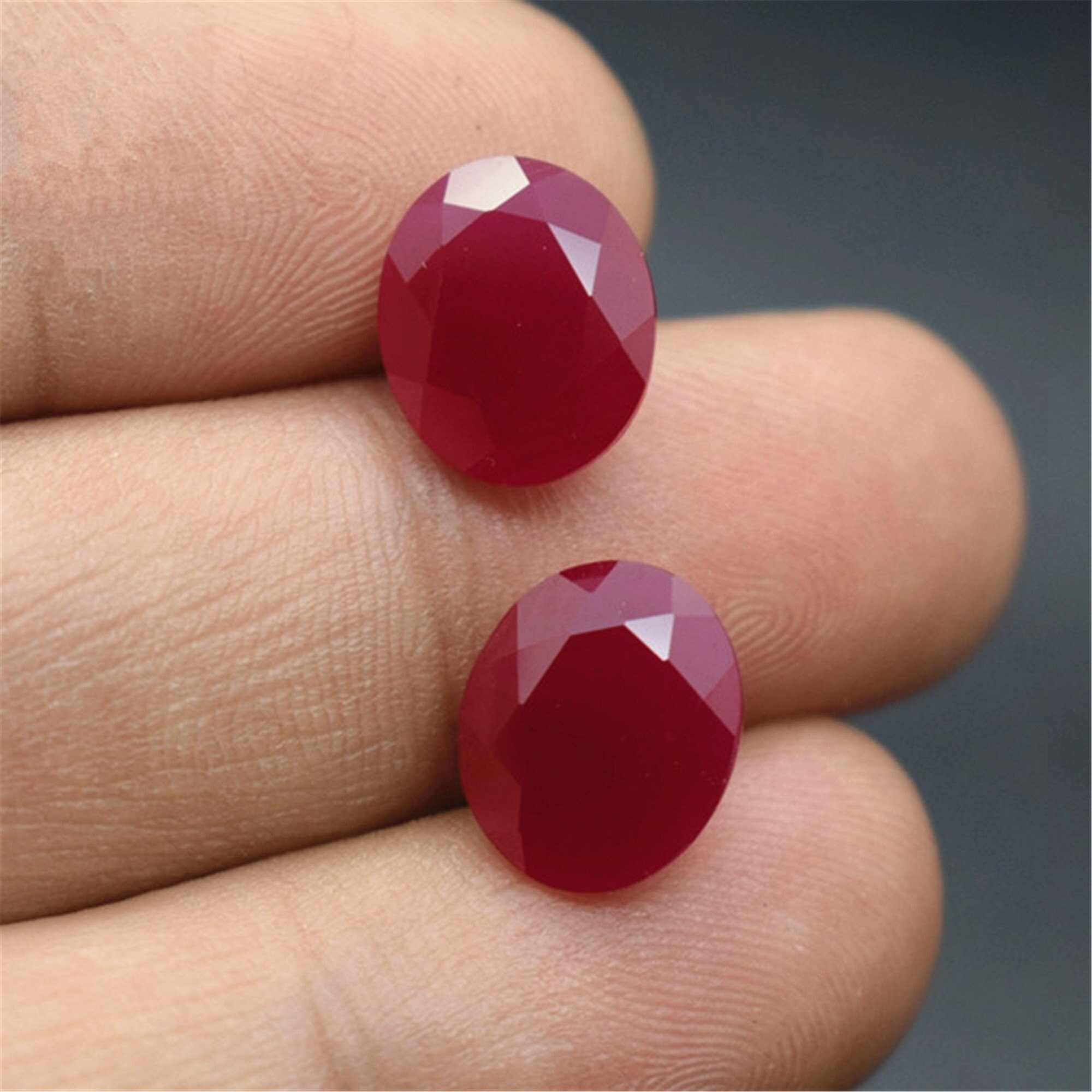 Blood-red Ruby With Inclusion Oval Cut Gemstone Egg Shape - Etsy