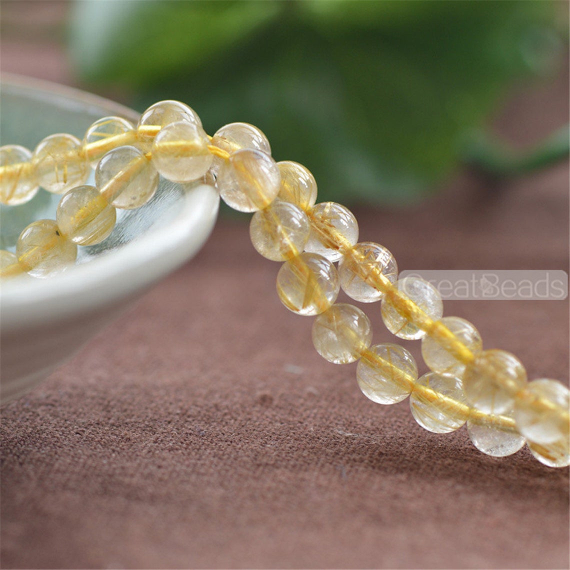 Grade A Natural Gold Rutilated Quartz Beads NOT Dyed 5mm 5.5mm | Etsy