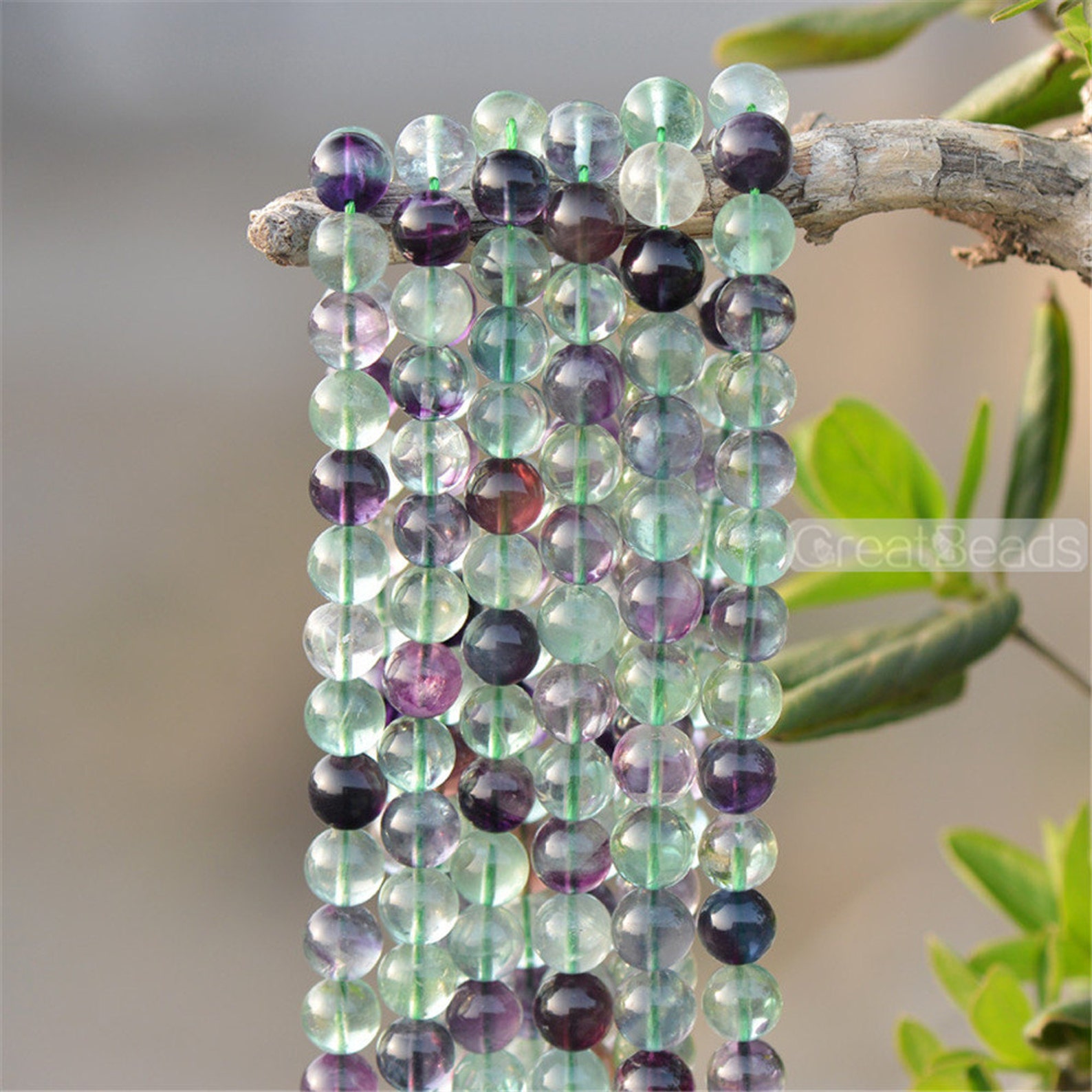 Grade AA Natural Multi Color Fluorite Beads NOT Dyed Smooth | Etsy