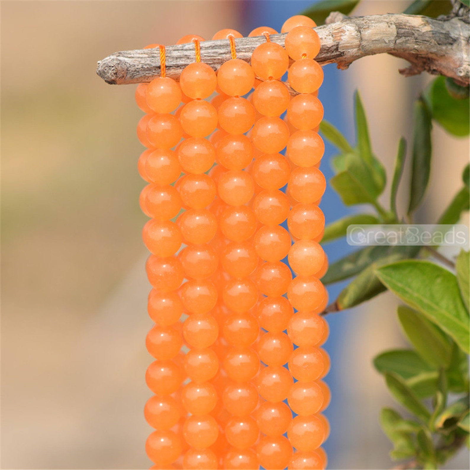 Grade A Natural Orange Jade Beads 6mm 8mm 10mm 12mm 14mm - Etsy