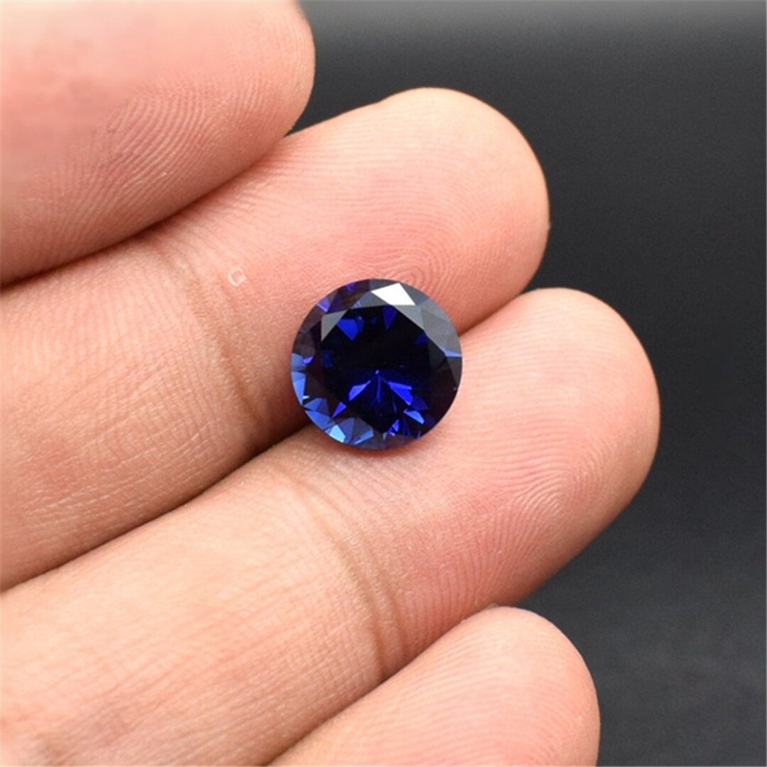 Sapphire Round Faceted Gemstone Brilliant Cut Sapphire Gem Multiple ...