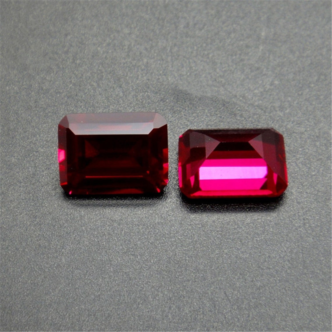 High Quality Ruby Rectangle Faceted Gemstone Emerald Cut Ruby | Etsy