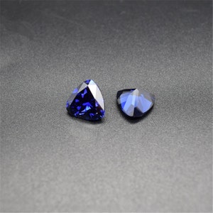 Sapphire Trillion Faceted Gemstone Trilliant Cut Sapphire Gem Multiple ...