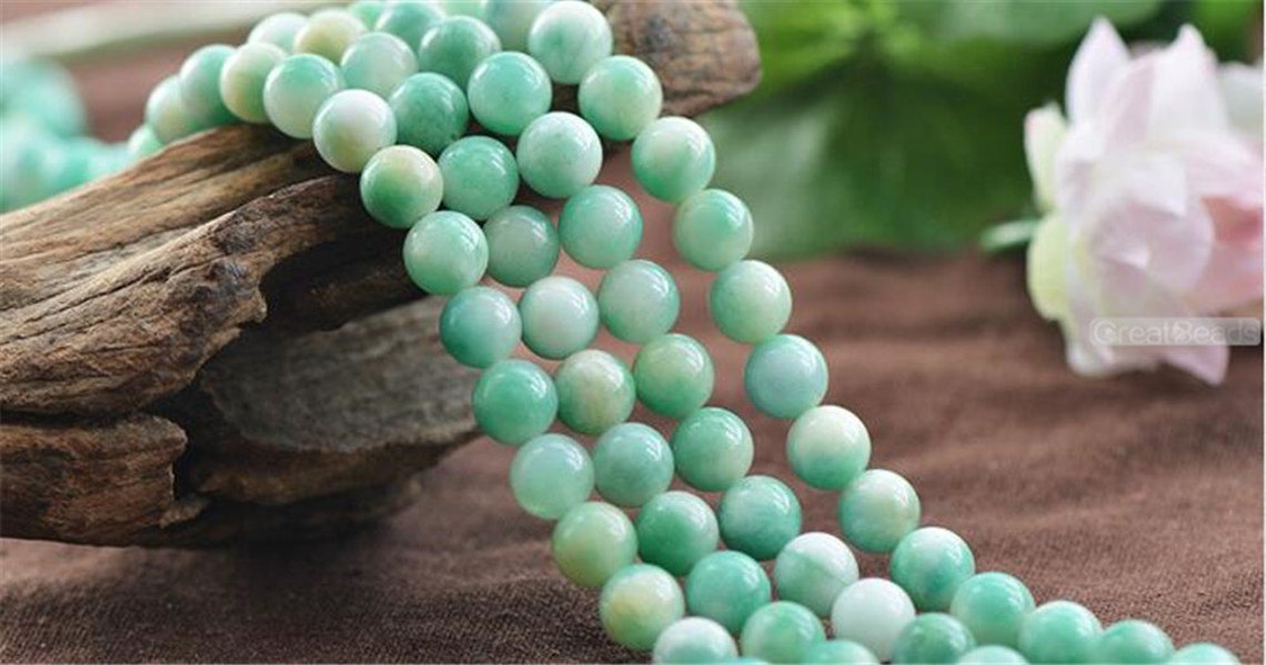 Grade A Natural Multi Tones Cyan Jade Beads 6mm 8mm 10mm 12mm | Etsy