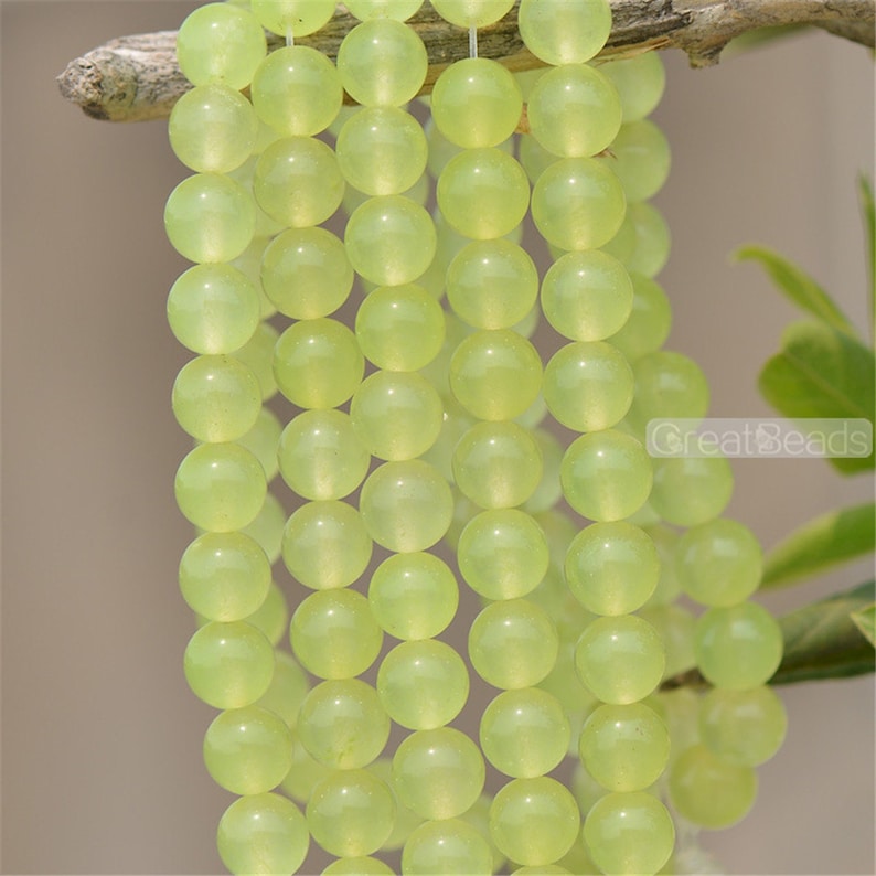 Grade A Natural Apple Green Jade Beads 6mm 8mm 10mm 12mm 14mm - Etsy