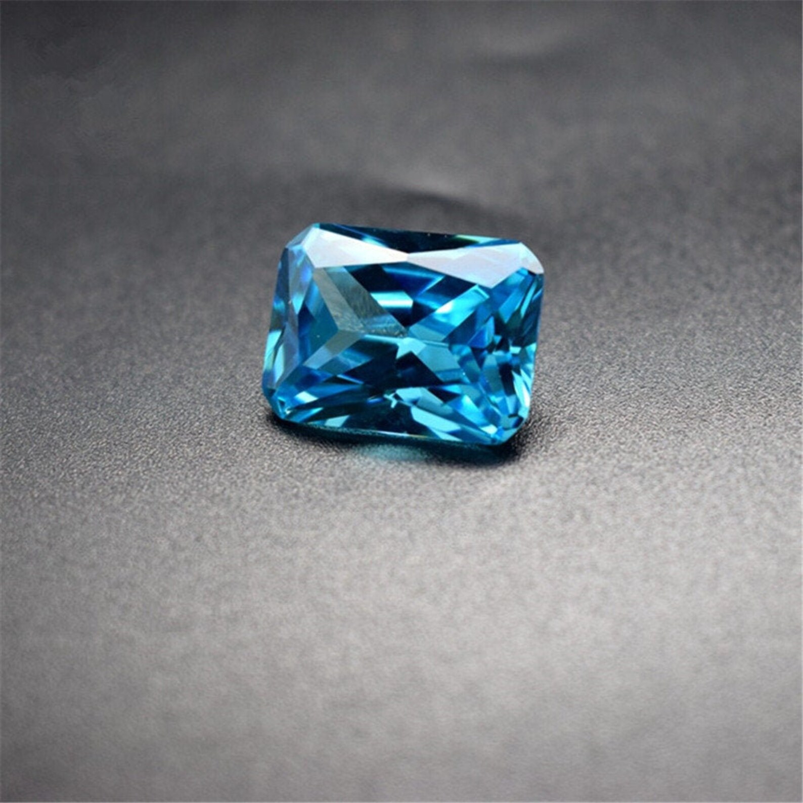 Aquamarine Rectangle Faceted Gemstone Radiant Cut Aquamarine - Etsy