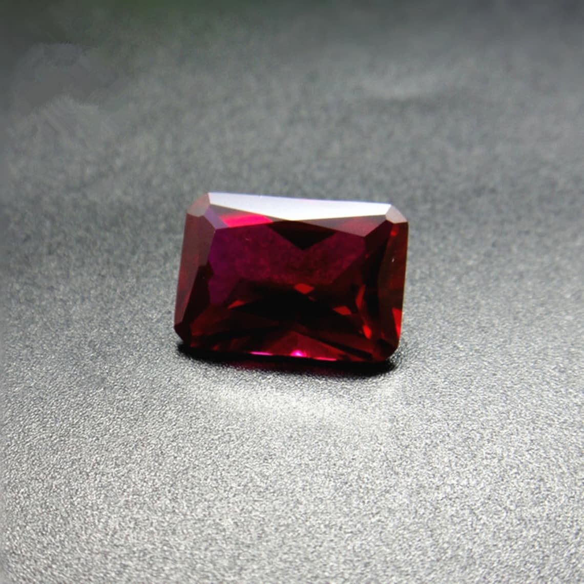 Ruby Rectangle Faceted Gemstone Radiant Cut Ruby Gem 6 Sizes - Etsy