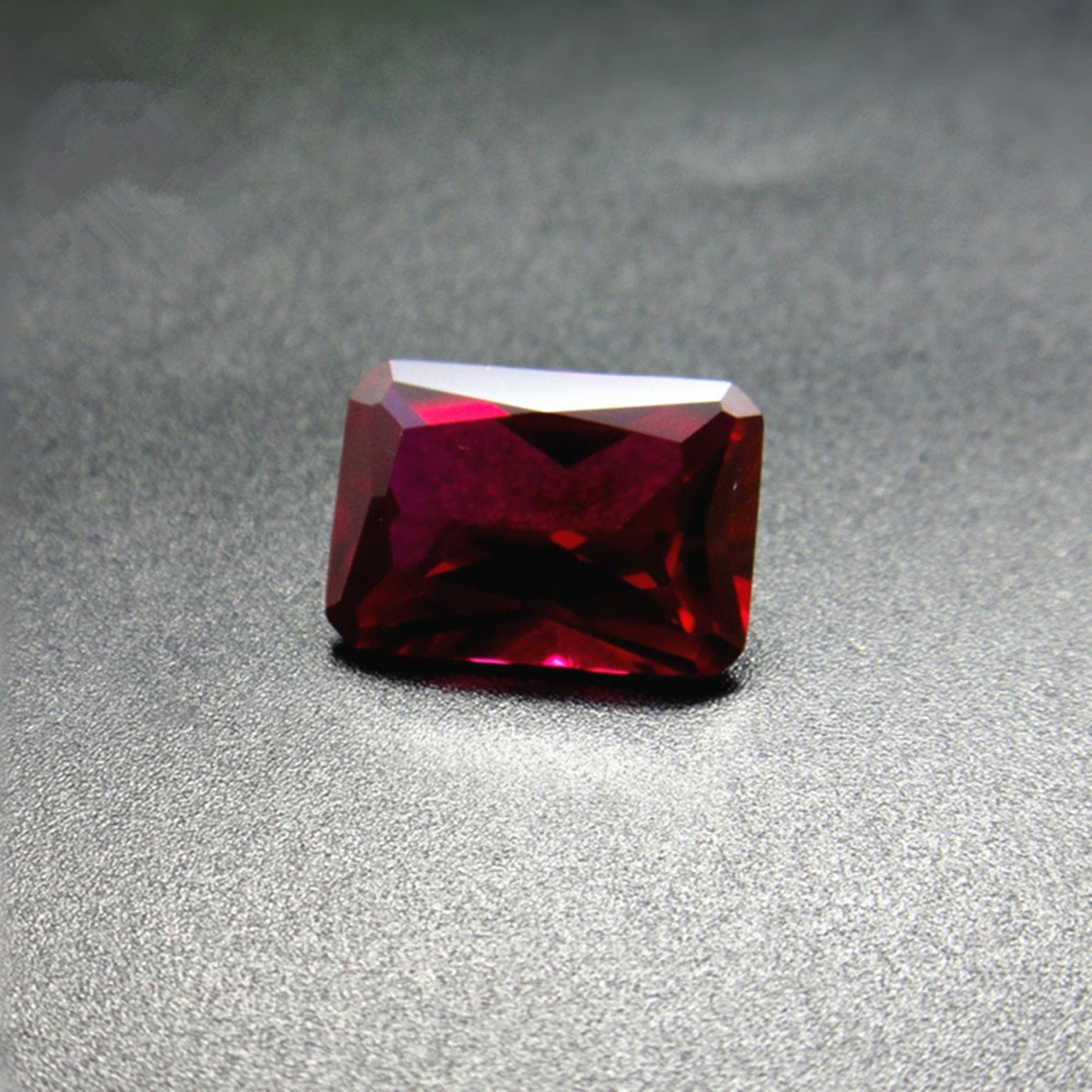 Ruby Rectangle Faceted Gemstone Radiant Cut Ruby Gem 6 Sizes - Etsy