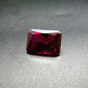 Ruby Rectangle Faceted Gemstone Radiant Cut Ruby Gem 6 Sizes - Etsy