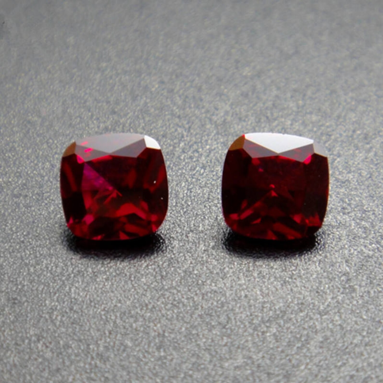 Ruby Square Faceted Gemstone Cushion Cut Ruby Gem Multiple - Etsy