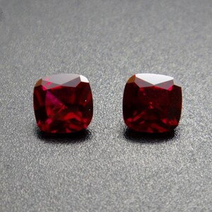Ruby Square Faceted Gemstone Cushion Cut Ruby Gem Multiple - Etsy