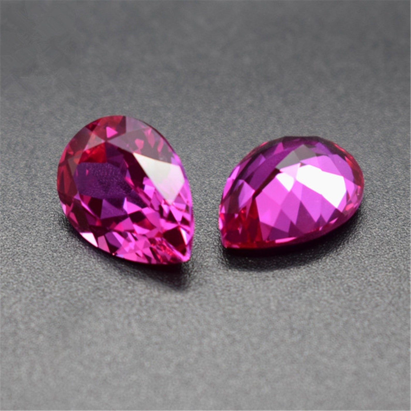 Pink Ruby Pear Shaped Faceted Gemstone Teardrop Cut Ruby Gem - Etsy
