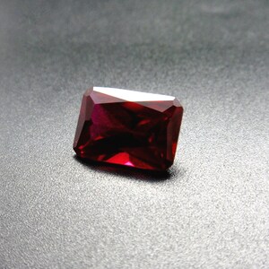 Ruby Rectangle Faceted Gemstone Radiant Cut Ruby Gem 6 Sizes to Choose ...