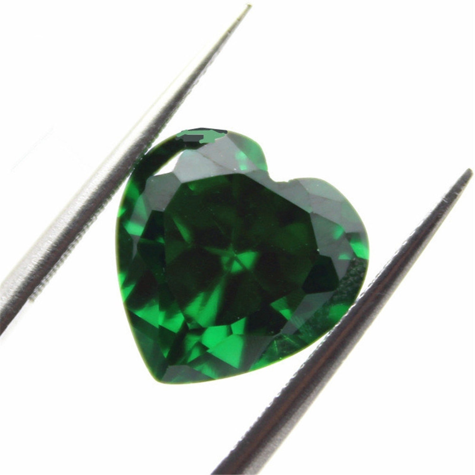Emerald Heart Shape Faceted Gemstone Heart Shaped Cut Emerald - Etsy