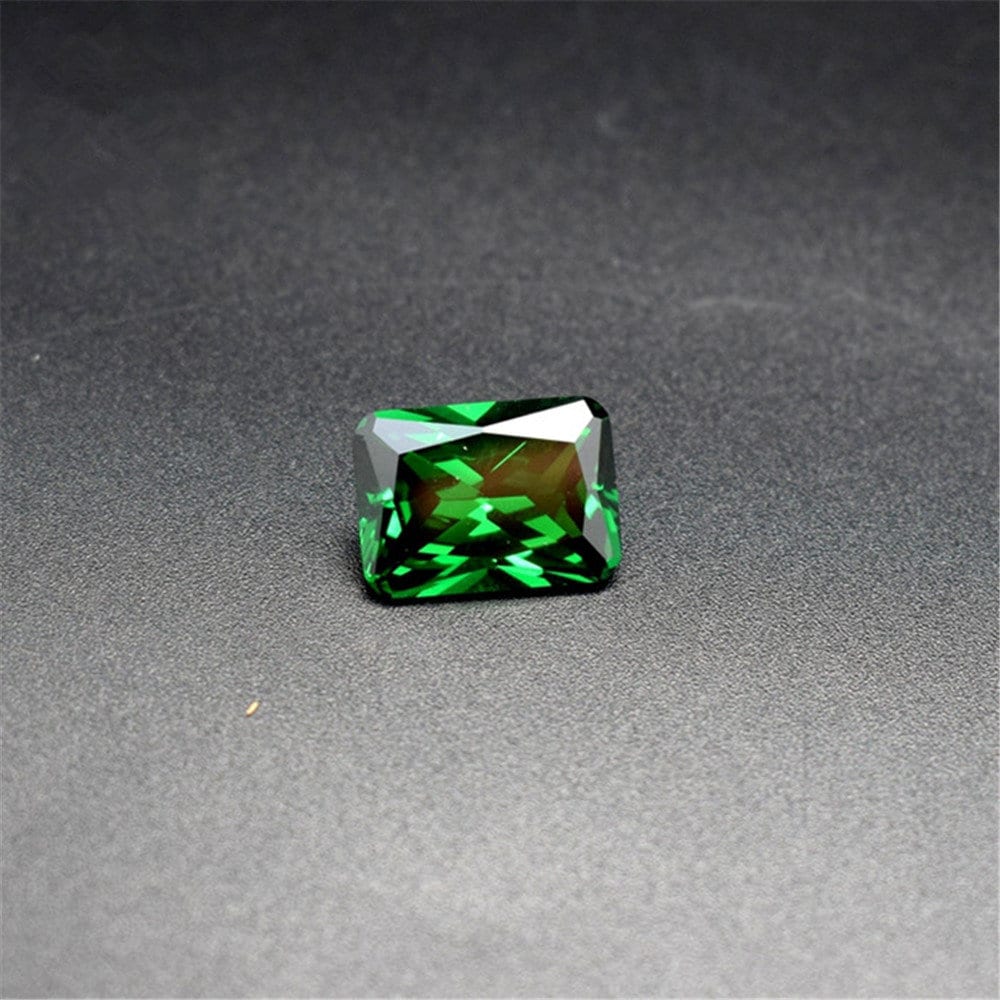 Emerald Rectangle Faceted Gemstone Radiant Cut Medium Green - Etsy