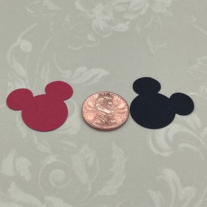 Red & Black Mickey Mouse Head Confetti: 1" Cardstock Die Cuts - Etsy