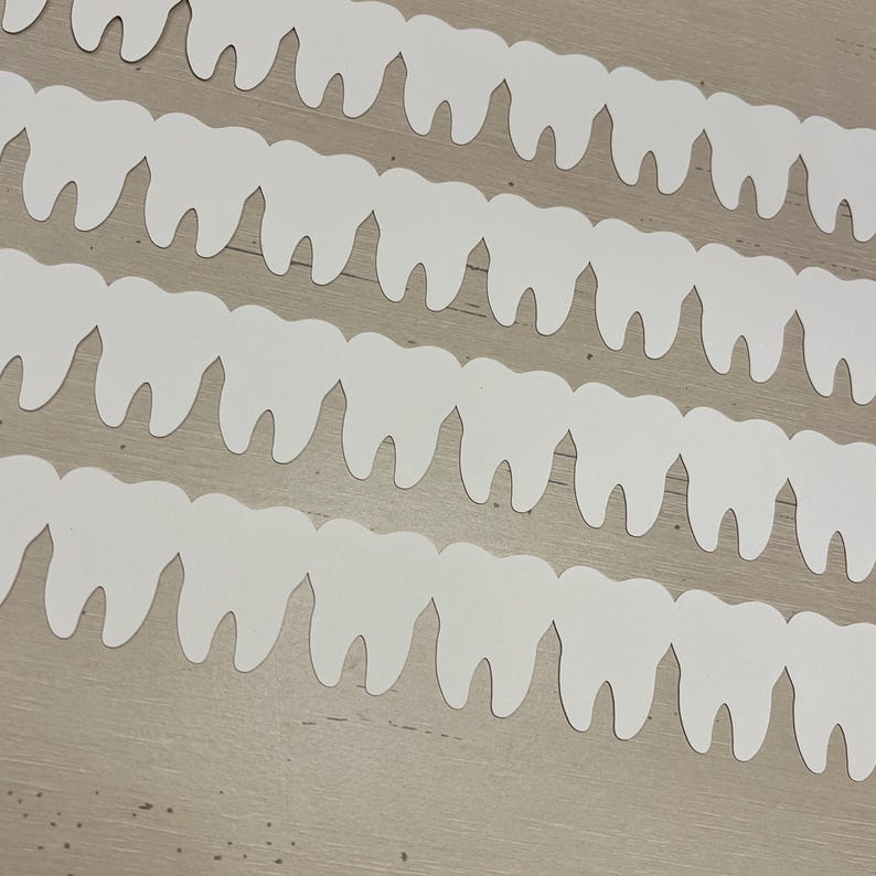 Teeth Die Cut Cardstock Border Shape, Set of 4 - Etsy