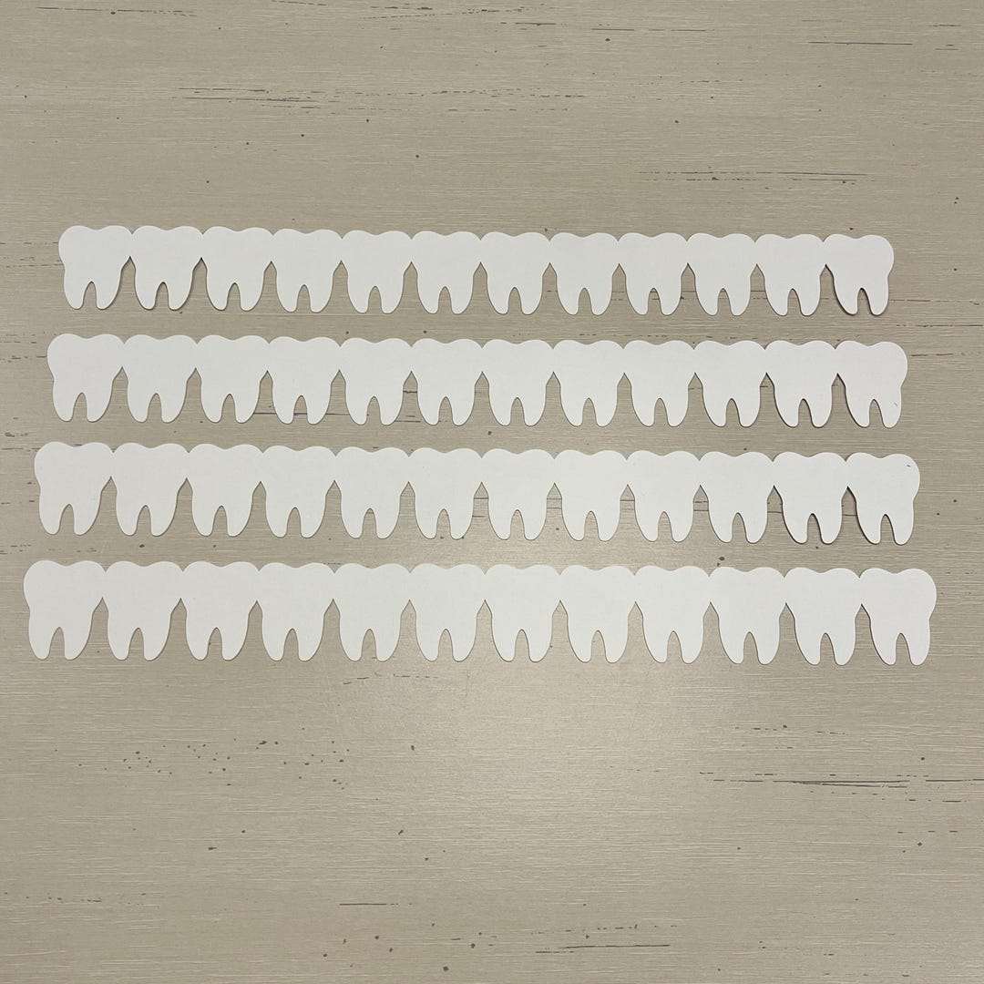 Teeth Die Cut Cardstock Border Shape, Set of 4 - Etsy