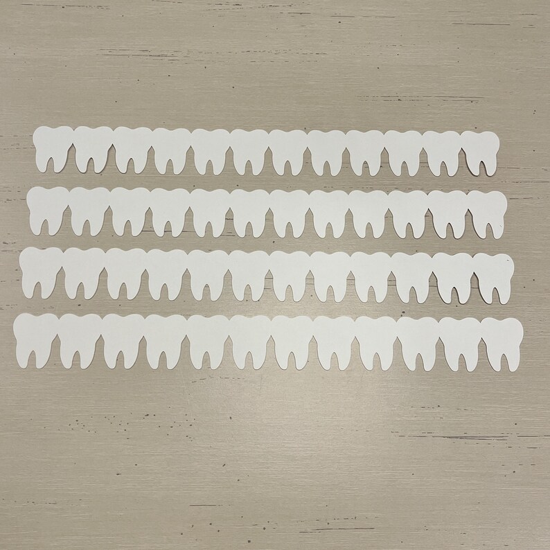 Teeth Die Cut Cardstock Border Shape, Set of 4 - Etsy