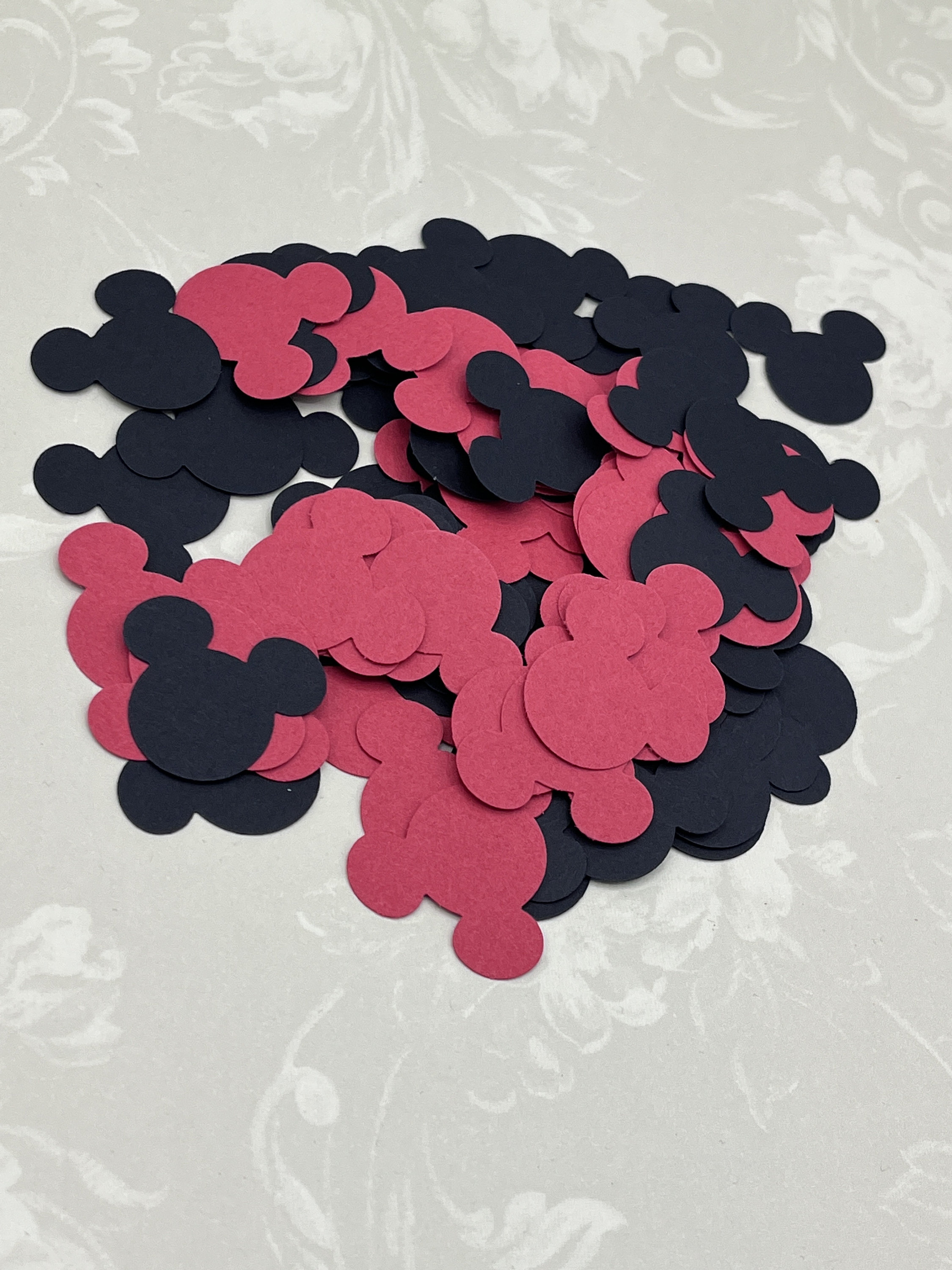 Cardstock Mickey Mouse Head 1" Die Cut, Cut Out Shape, Confetti, Craft ...