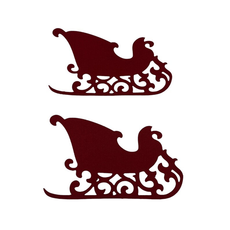Cardstock Die Cut Santa Christmas Sleigh, Set of 2 - Etsy
