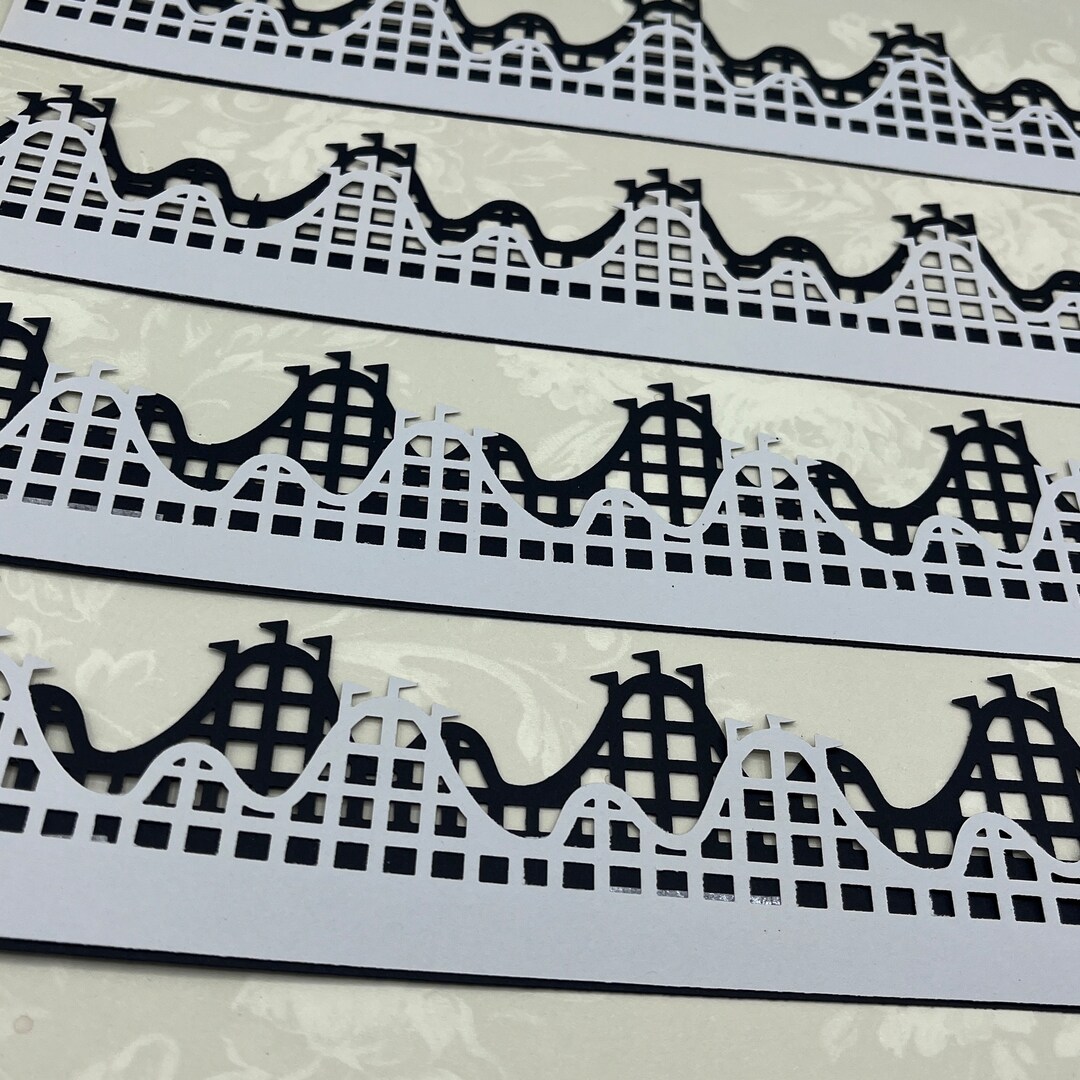 Creative Memories Roller Coaster 12 Die Cut Cardstock Layered Borders ...