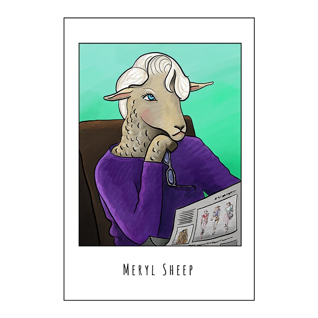 Meryl Sheep Vinyl Sticker - Etsy