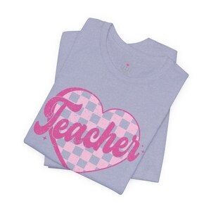 Teacher Retro Checkered Tee, Teacher Gift Idea, Teacher Tee, Checkered ...